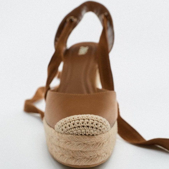 Zara | Shoes | Zara Lace Up Wedge Sandals | Poshmark